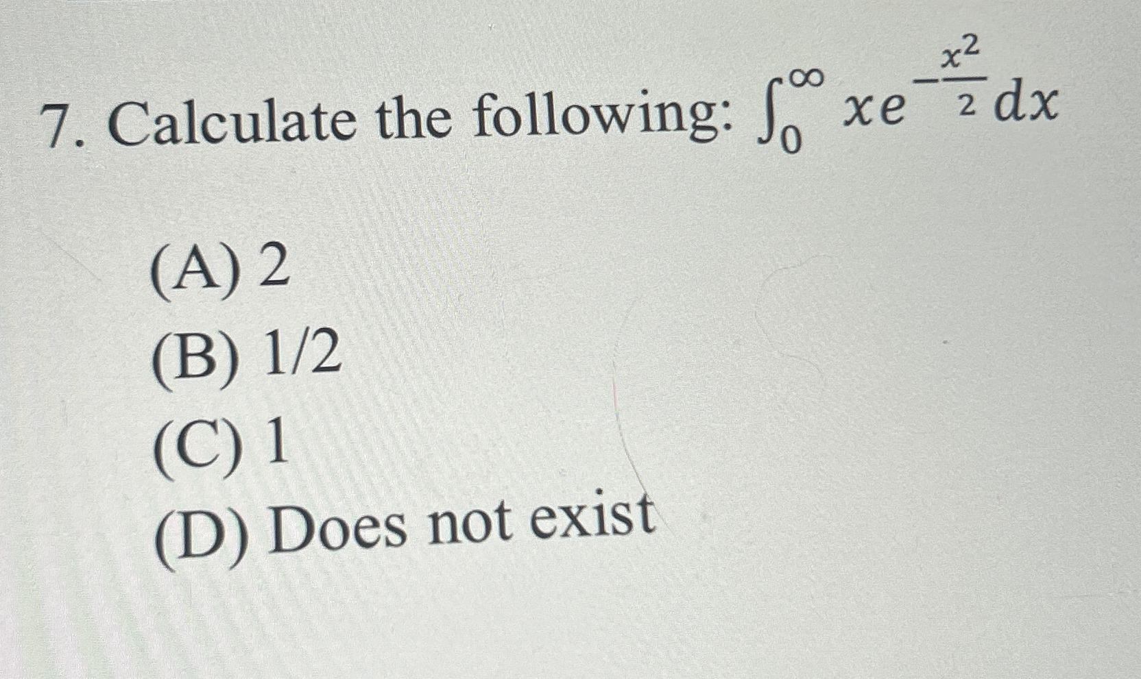 Solved Calculate the following: | Chegg.com