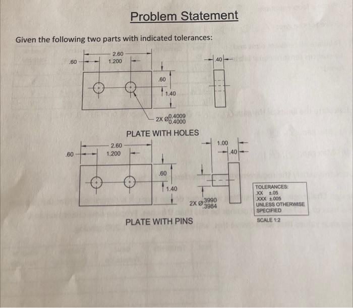 Problem Statement Given the following two parts with | Chegg.com