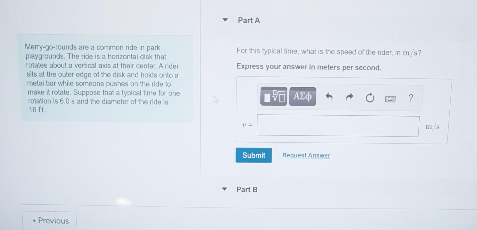 Solved Merry-go-rounds are a common ride in park | Chegg.com