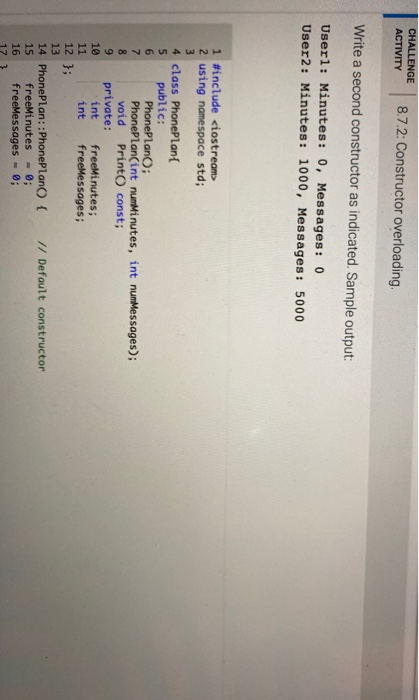Solved Challenge Activity 872 Constructor Overloading 