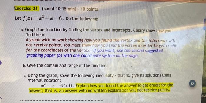 Solved xercise 21 (about 10.15 min ) - 10 points et | Chegg.com