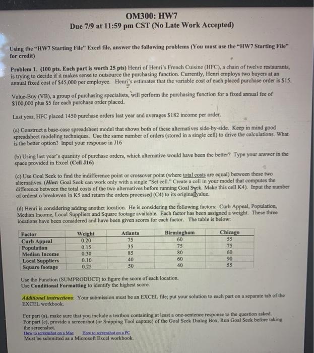 Solved *please answer all questions thanks Using the “HW7 | Chegg.com