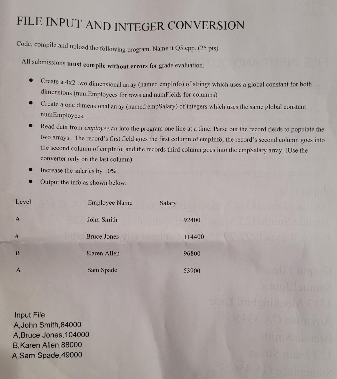 Solved FILE INPUT AND INTEGER CONVERSION Code, compile and | Chegg.com Solved FILE INPUT AND INTEGER CONVERSION Code, compile and | Chegg.com