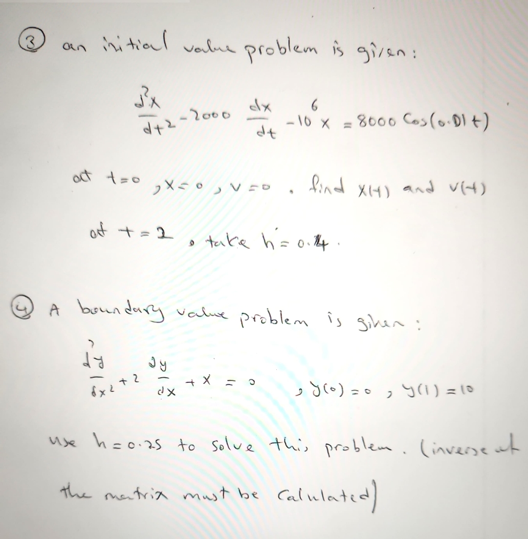 Solved an initial value problem is | Chegg.com