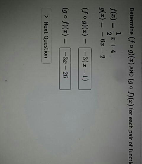 Solved Determine (fog)() AND (gof)(I) for each pair of | Chegg.com