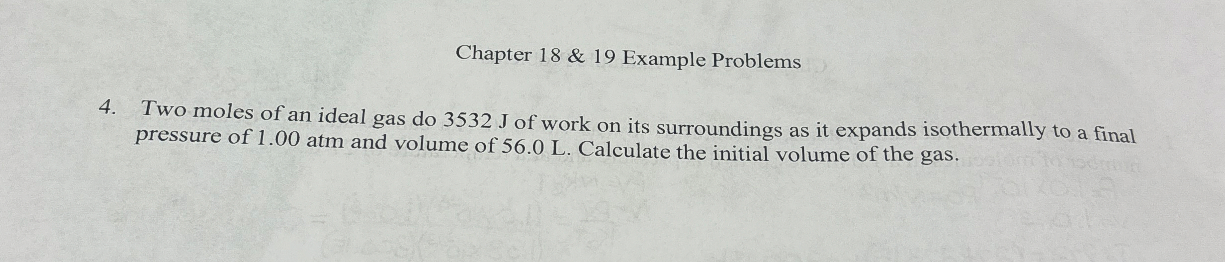 Solved Chapter 18 ﻿& 19 ﻿Example Problems4. ﻿Two moles of an | Chegg.com