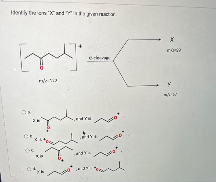 Solved Identify the ions " X " and " Y " in the given | Chegg.com
