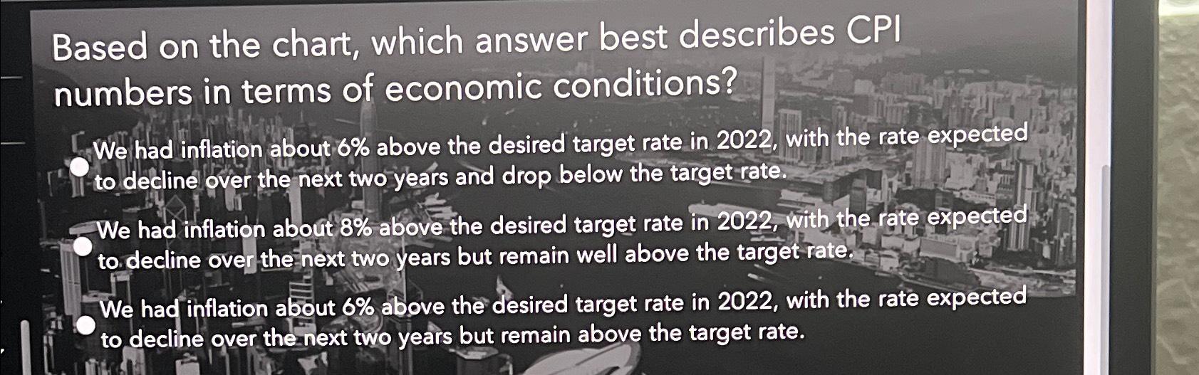 Solved Based on the chart, which answer best describes CPI | Chegg.com