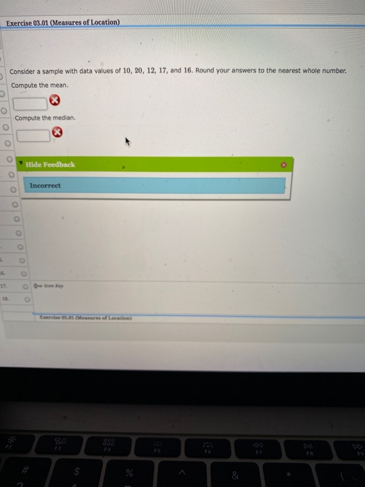 Solved Exercise 03 01 Measures Of Location Consider A