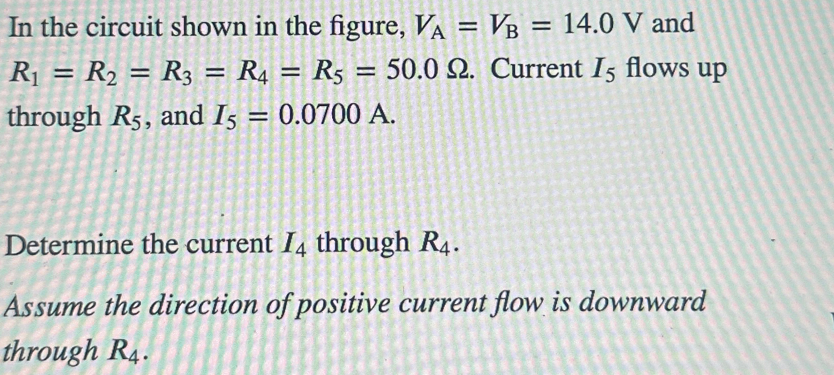 In the circuit shown in the figure, VA=VB=14.0V ﻿and | Chegg.com