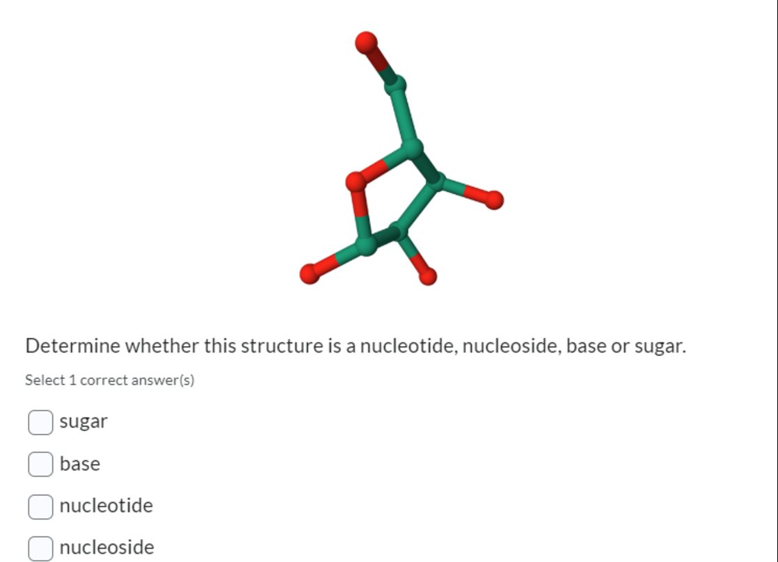 Solved Determine whether this structure is a nucleotide, | Chegg.com