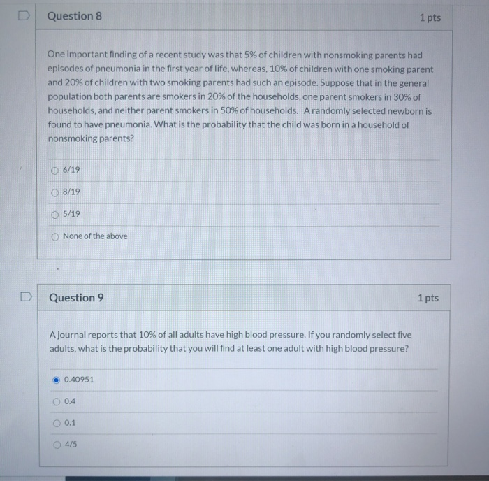 Solved Question 8 1 pts One important finding of a recent | Chegg.com