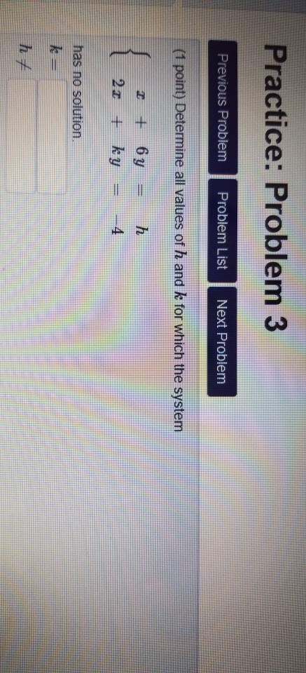 Solved Practice: Problem 3 Previous Problem Problem List | Chegg.com