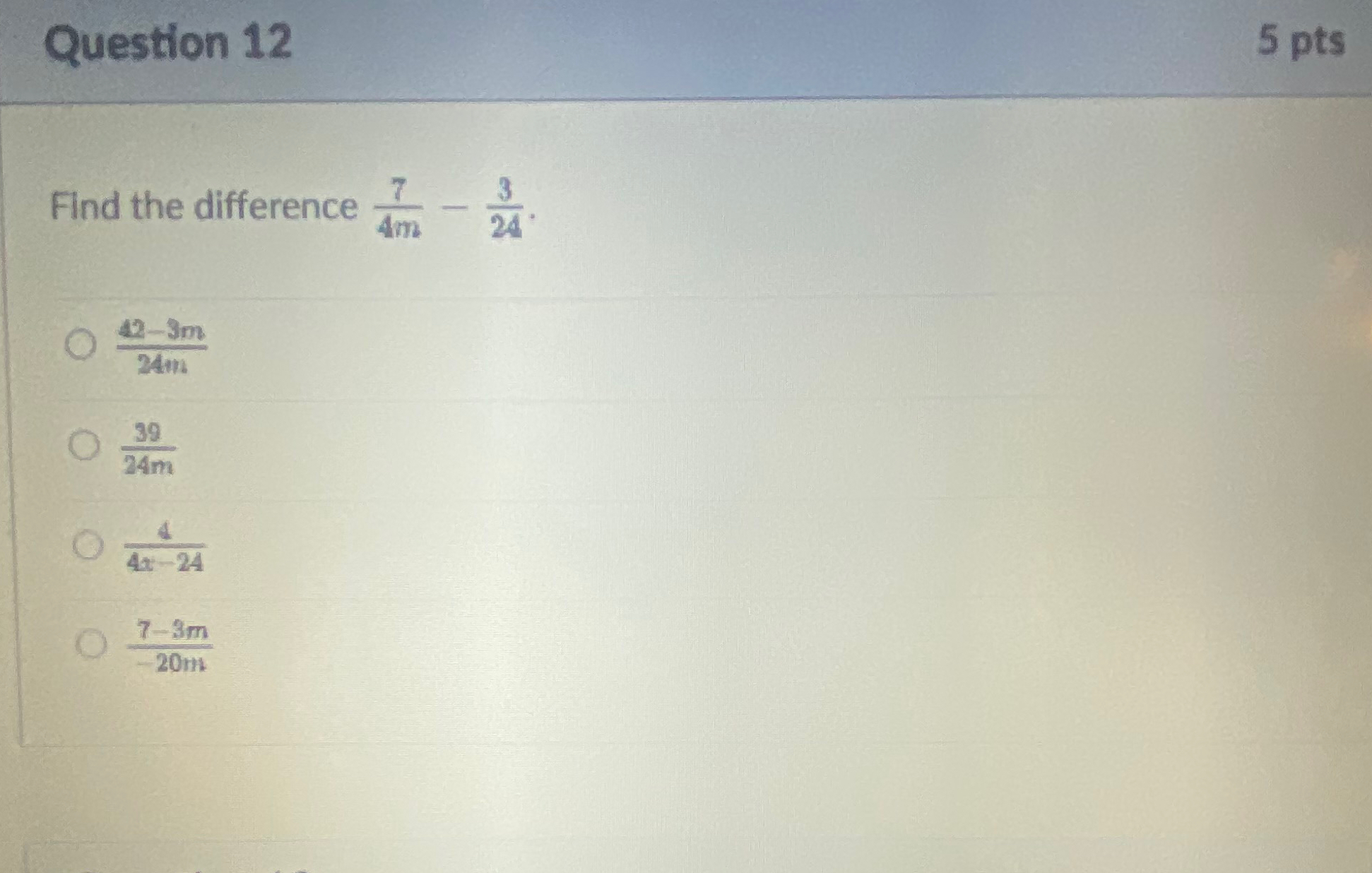 Solved Question 125ptsFind the difference | Chegg.com