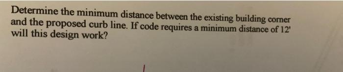 Solved Determine the minimum distance between the existing | Chegg.com