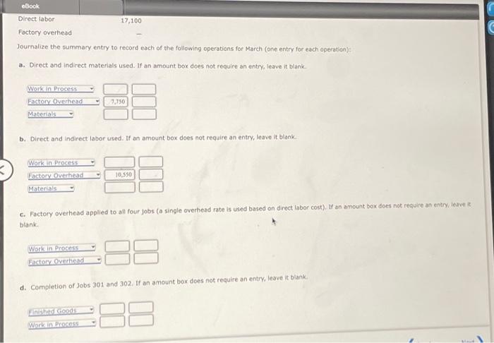 Journalize the summary entry to record each of the | Chegg.com