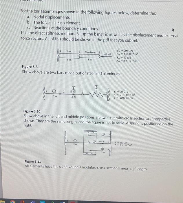 Solved For the bar assemblages shown in the following | Chegg.com