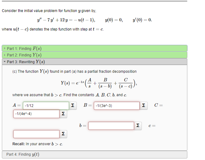 Solved Consider the initial value problem for function y | Chegg.com