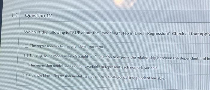 Solved Which of the following is TRUE about the "modeling" | Chegg.com