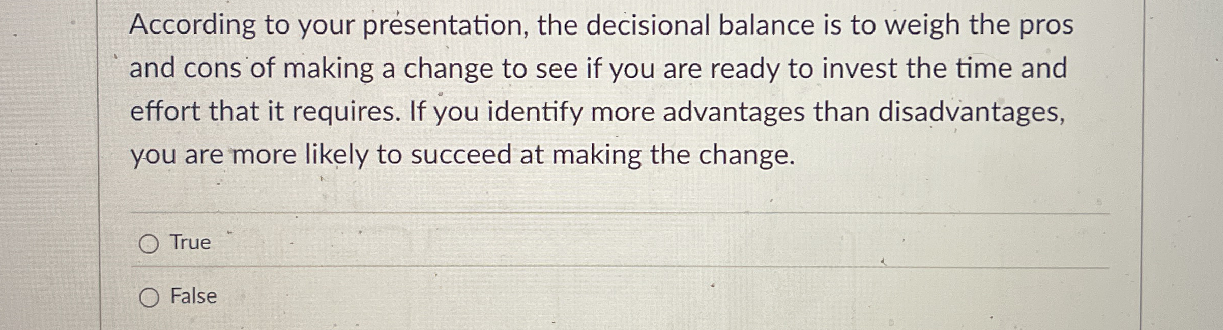 According to your presentation, the decisional | Chegg.com