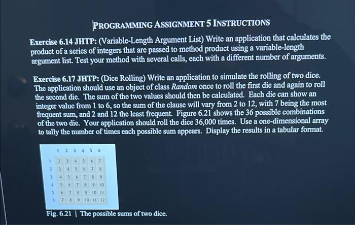 Solved PROGRAMMING ASSIGNMENT 5 INSTRUCTIONS Exercise 6.14 | Chegg.com