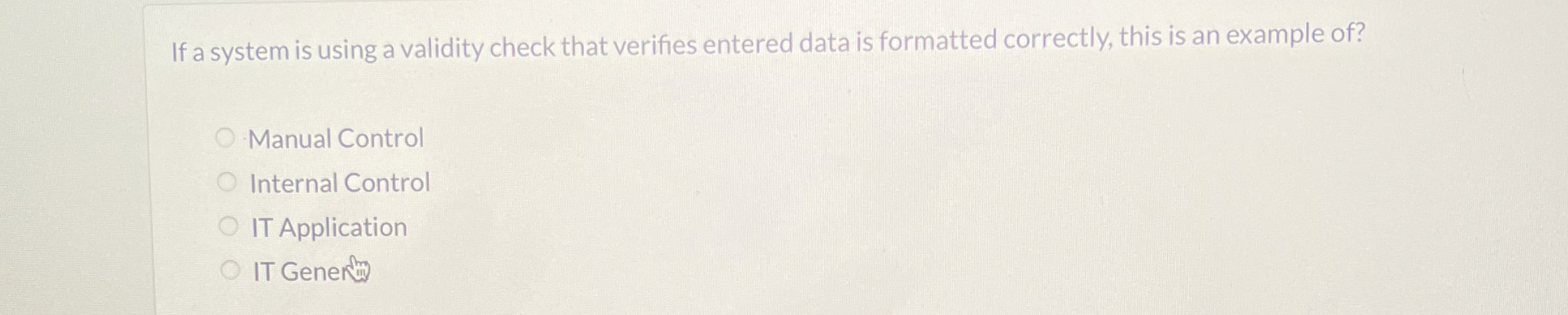 Solved If a system is using a validity check that verifies | Chegg.com