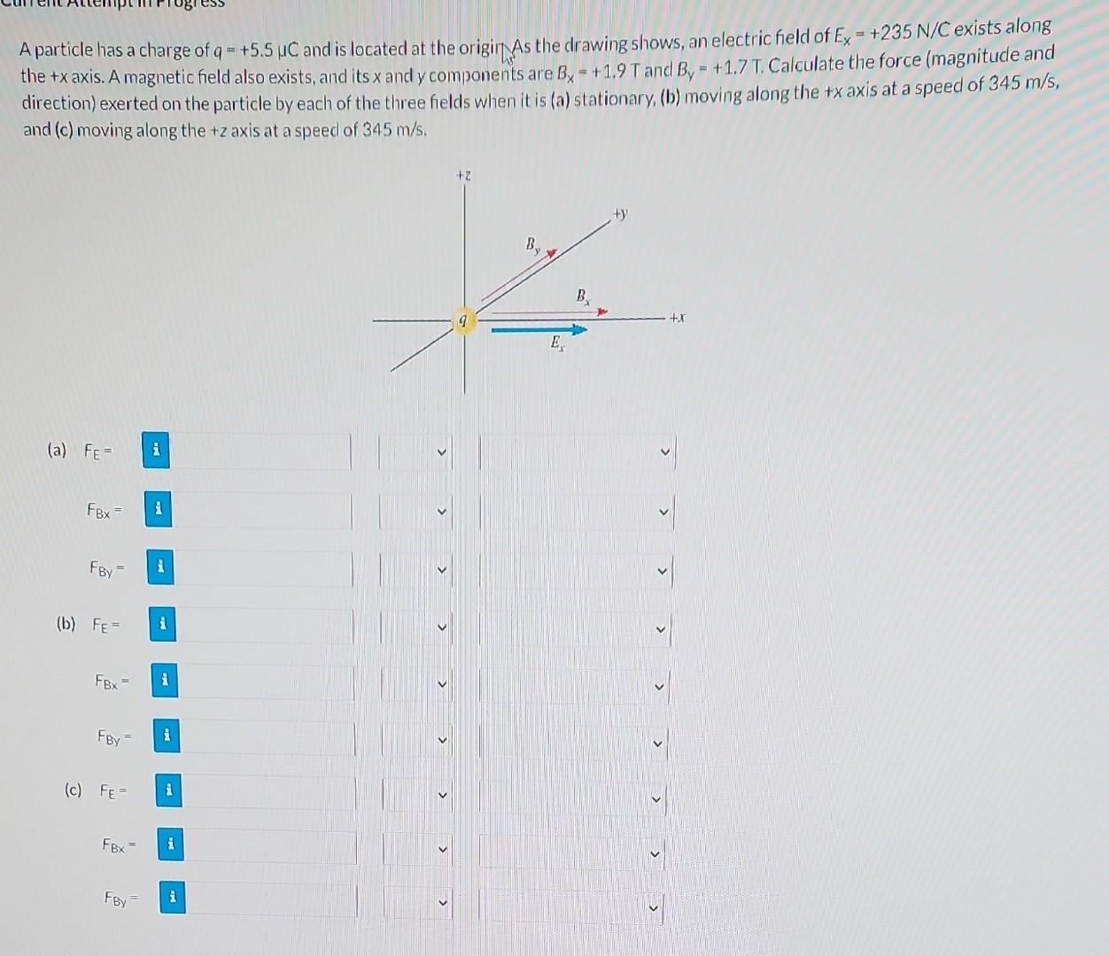 Solved A particle has a charge of q=+5.5μC and is located at | Chegg.com