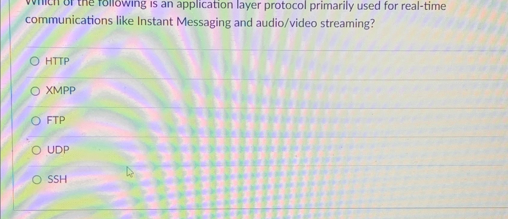 Solved varicn or the rollowing is an application layer | Chegg.com