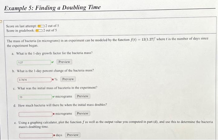 Score on last attempt: 2 out of 5 Score in gradebook: | Chegg.com