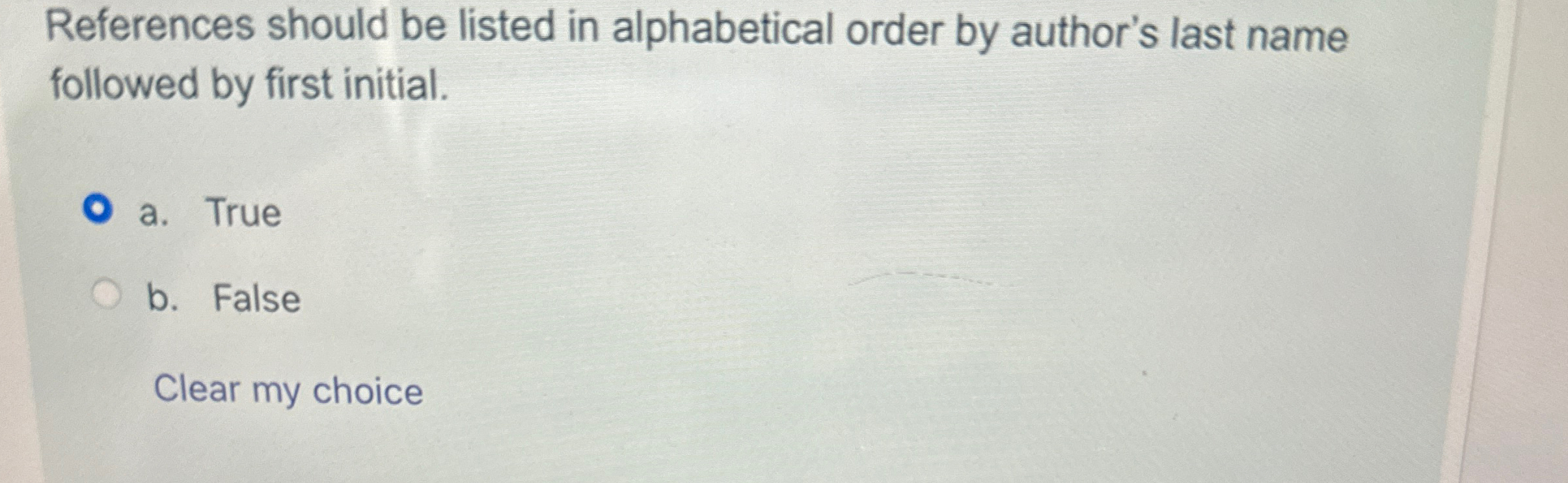 Solved References should be listed in alphabetical order by | Chegg.com