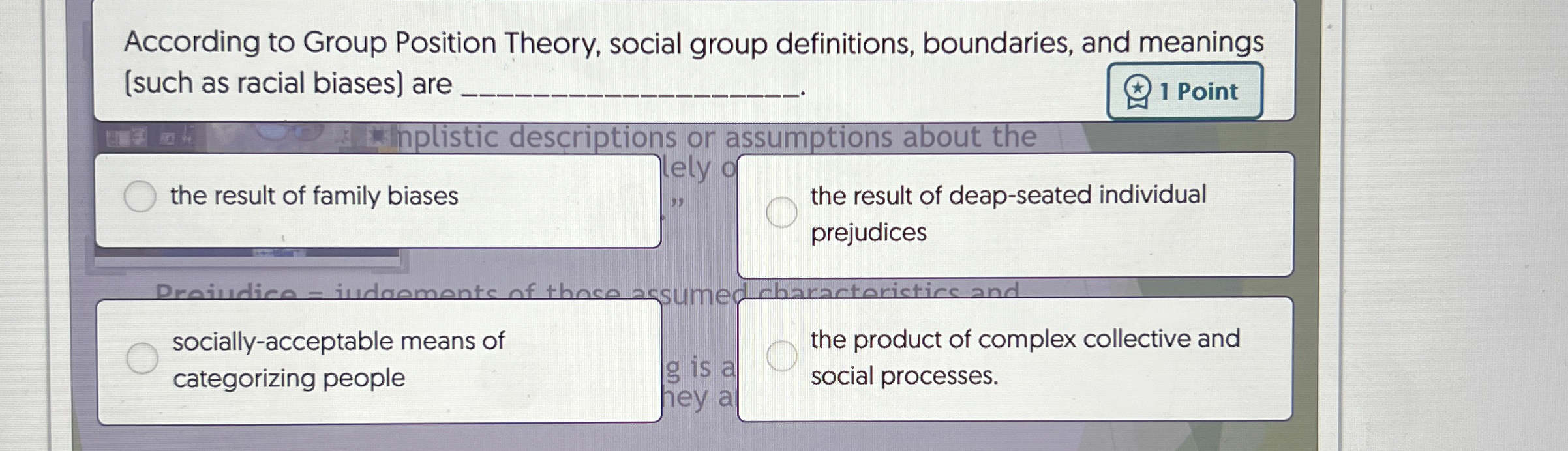 Solved According to Group Position Theory, social group | Chegg.com