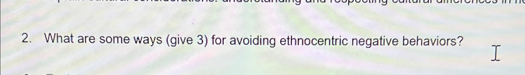 Solved What are some ways (give 3 ) ﻿for avoiding | Chegg.com