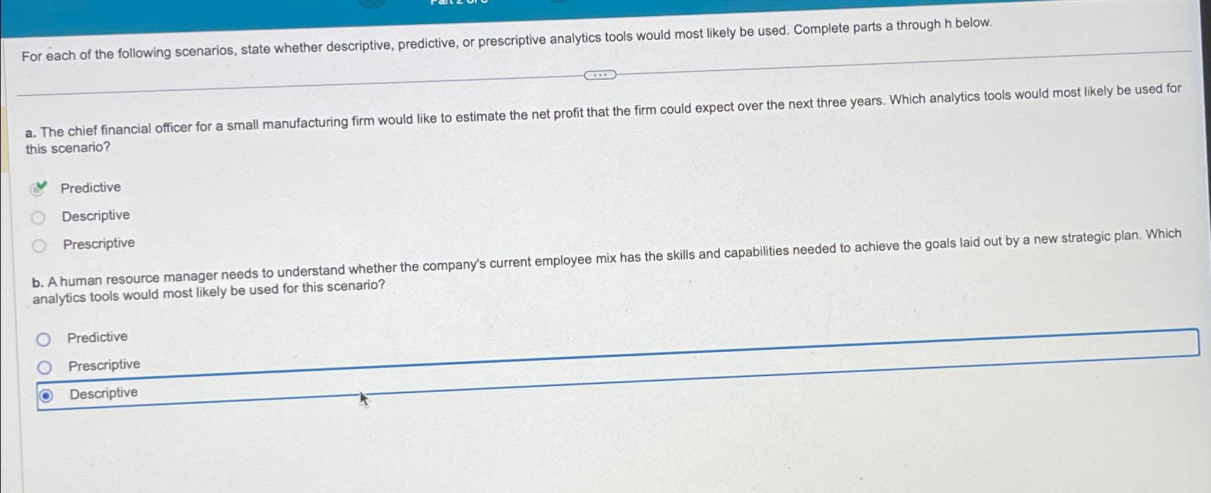 Solved For each of the following scenarios, state whether | Chegg.com