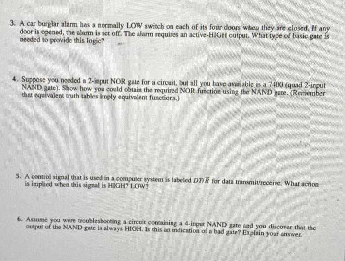 Solved TABLE 4-6 Truth table for Figure 4-6. Input A | Chegg.com