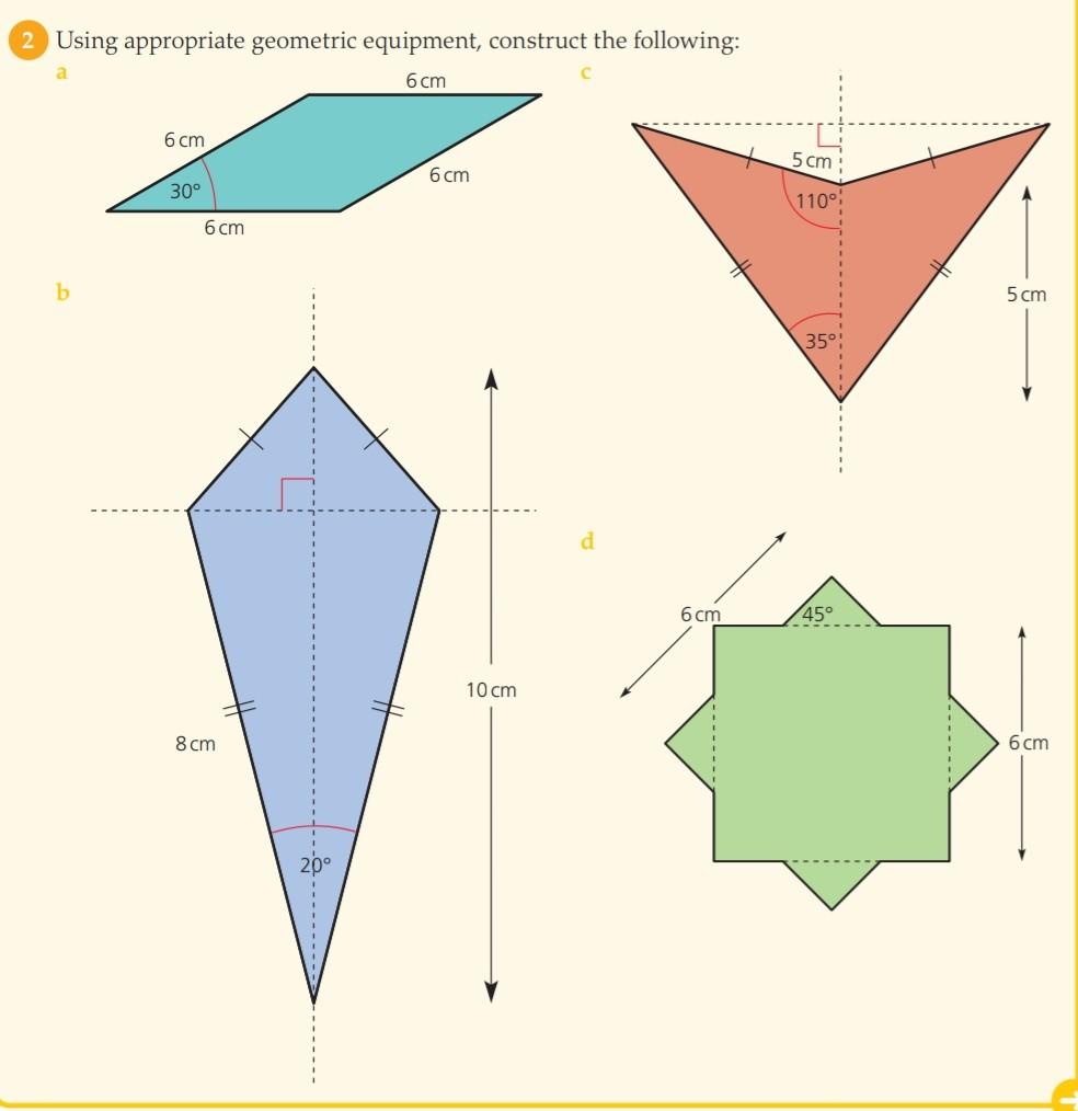 Solved Using appropriate geometric equipment, construct the | Chegg.com