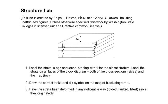 Solved Structure Lab (This lab is created by Ralph L. Dawes, | Chegg.com
