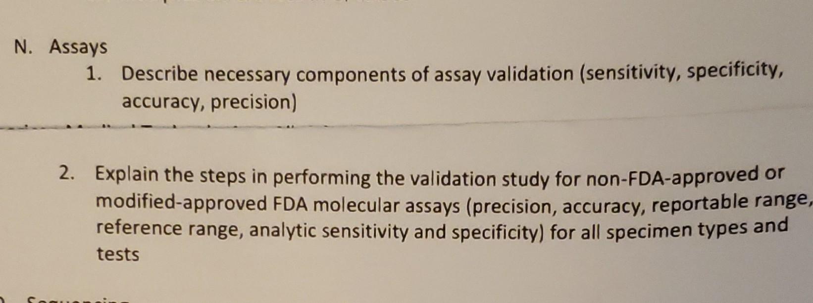 Solved Assays 1. Describe necessary components of assay | Chegg.com