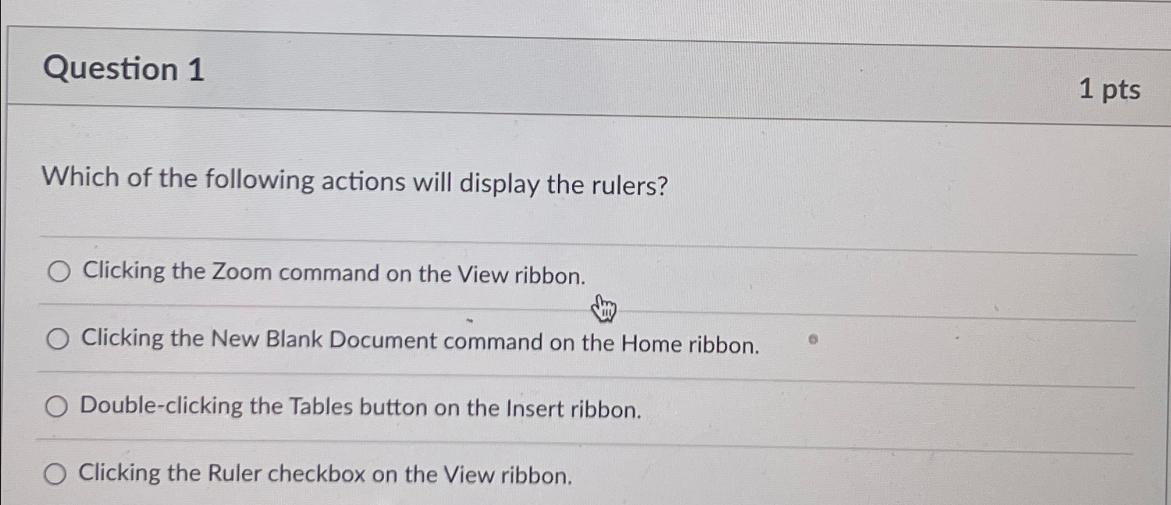 Solved Question 11 ﻿ptsWhich of the following actions will | Chegg.com