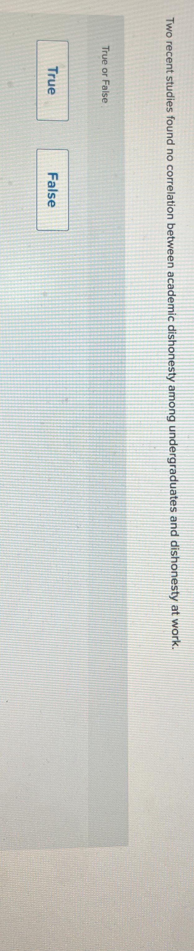 Solved Two recent studies found no correlation between | Chegg.com