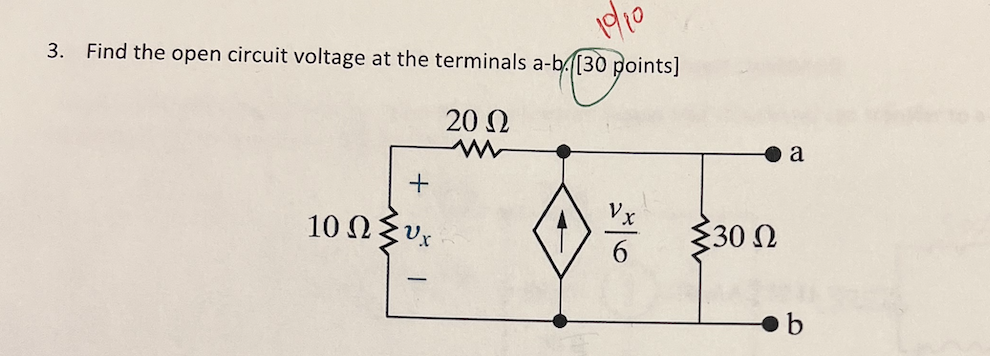 Solved Find the open circuit voltage at ﻿the terminals a-b. | Chegg.com