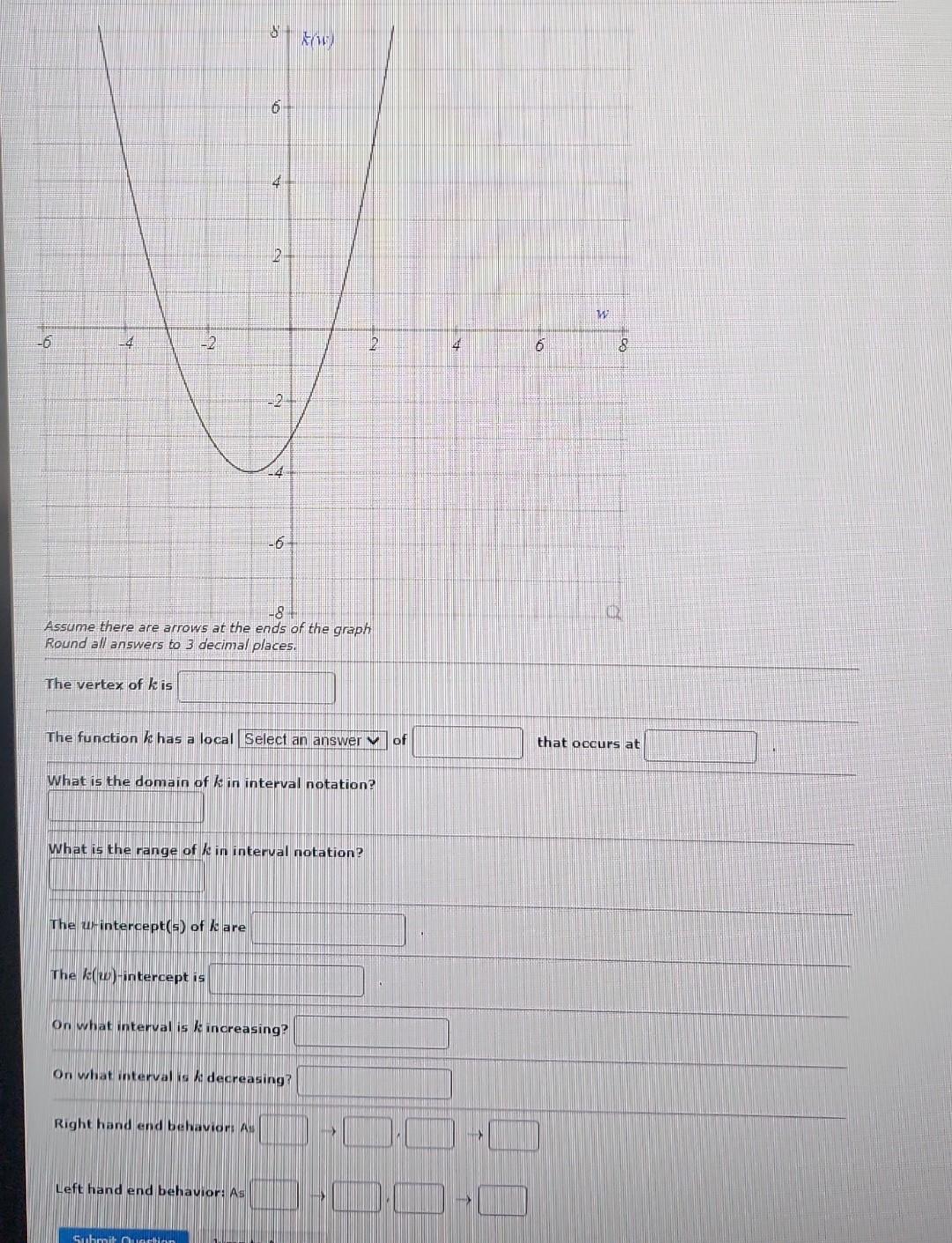 Solved The vertex of k? Assume there are arrows at the ends | Chegg.com