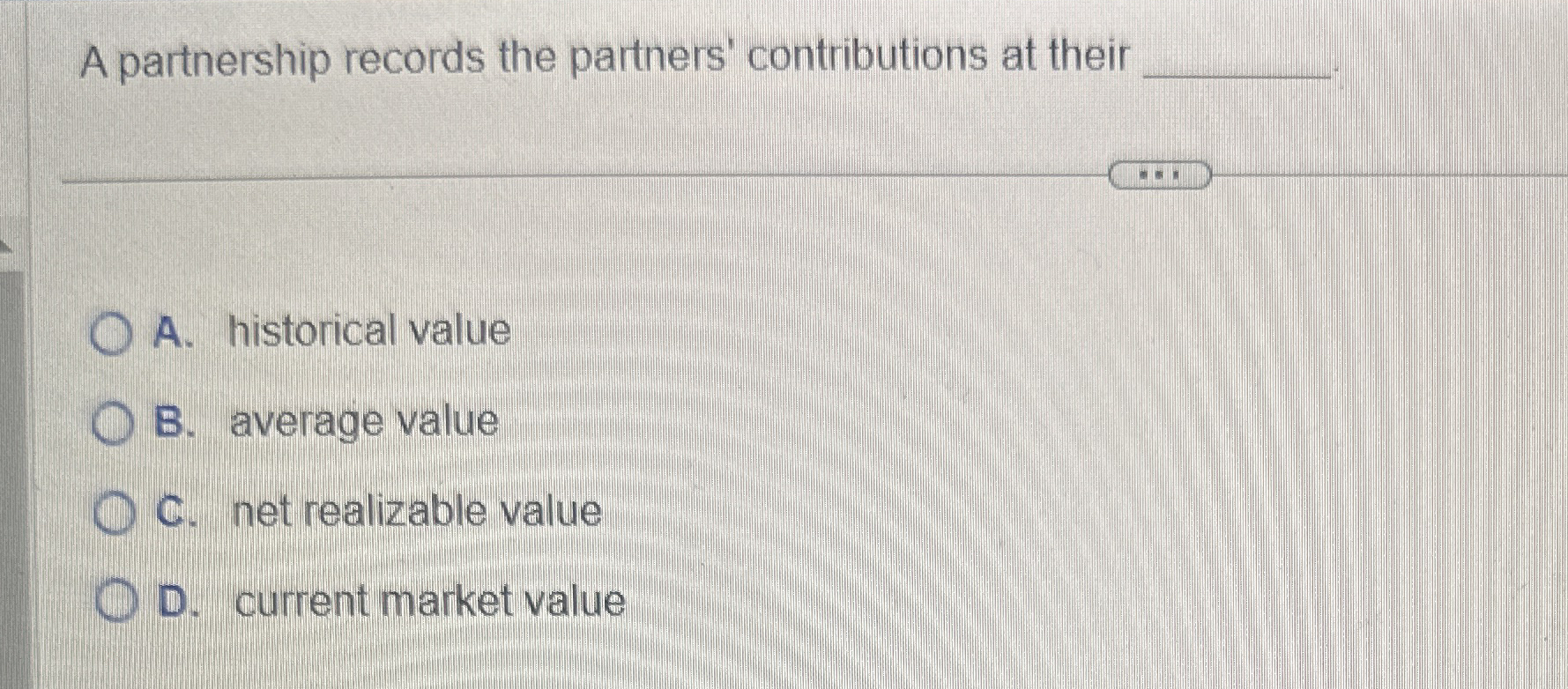 Solved A partnership records the partners' contributions at | Chegg.com