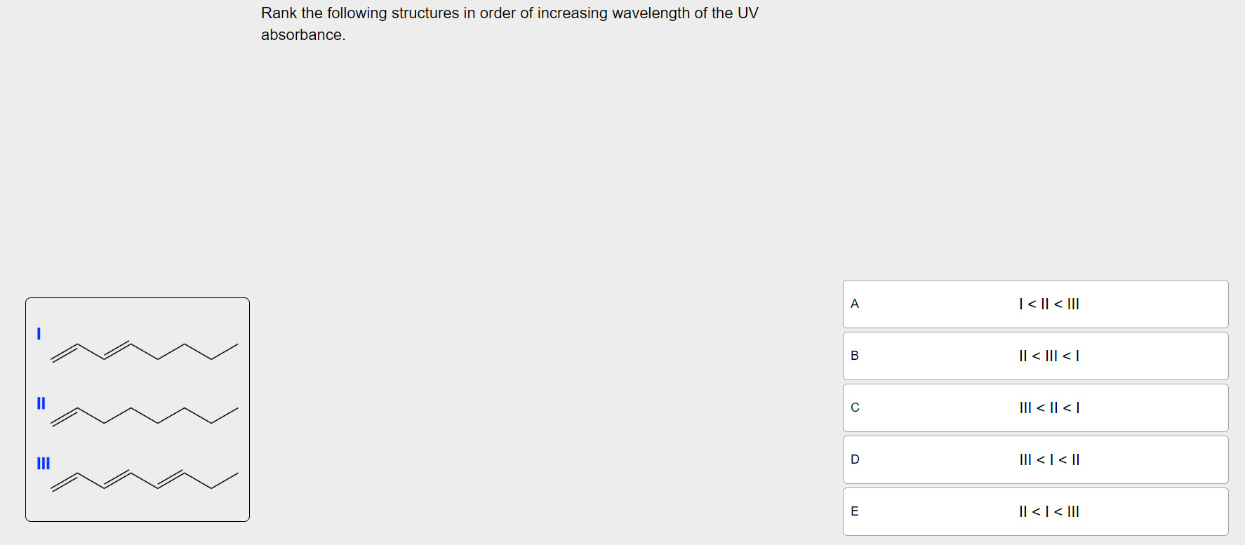 Solved Rank the following structures in order of increasing | Chegg.com