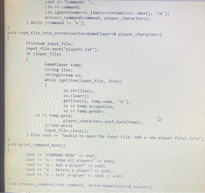 Solved Project 9-3: RPG Start Screon Create a program that | Chegg.com