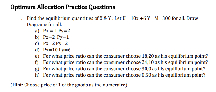 Solved Optimum Allocation Practice QuestionsFind the | Chegg.com