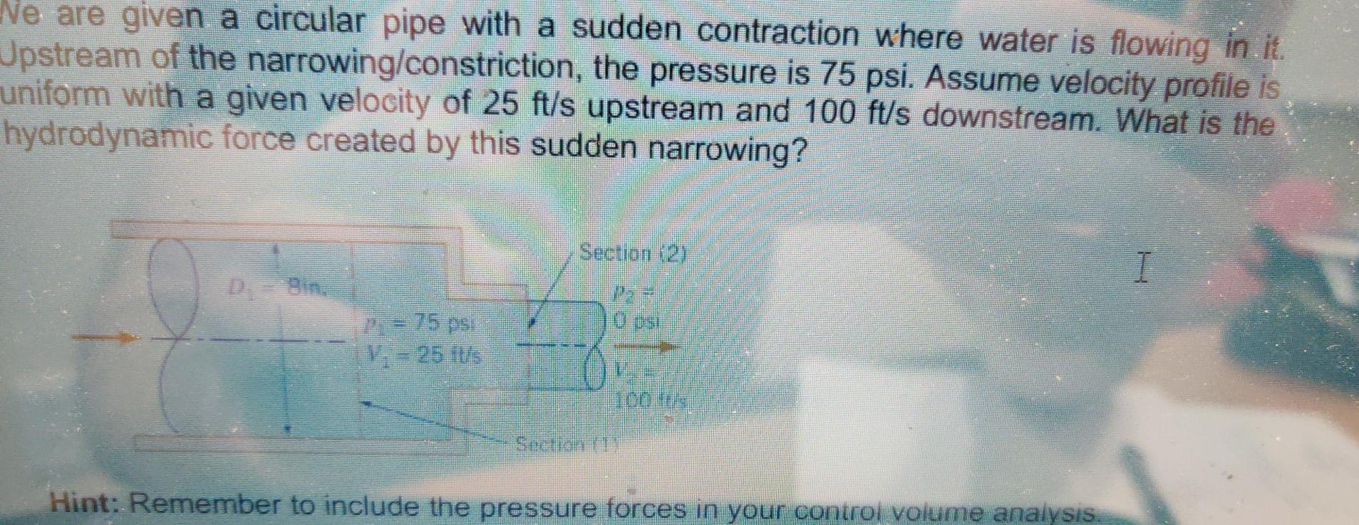 Solved Ne are given a circular pipe with a sudden | Chegg.com
