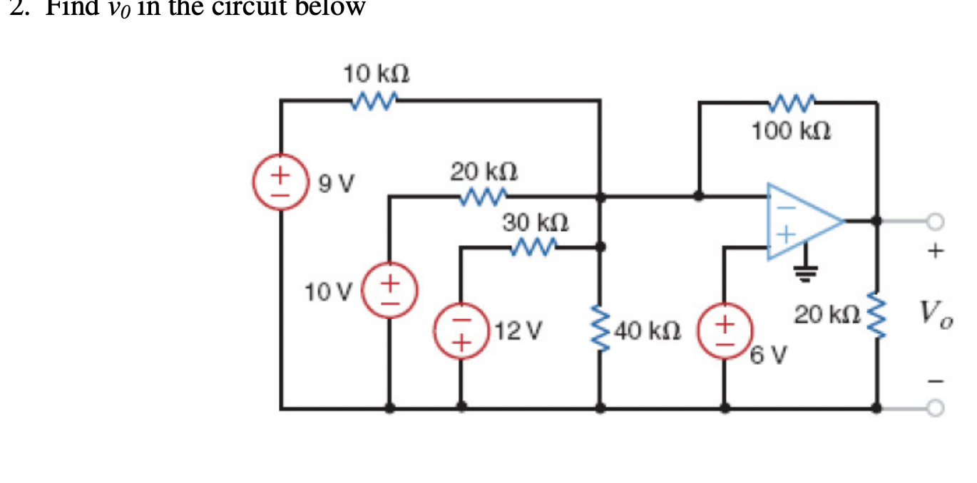 Solved Find v0 ﻿in the circuit below | Chegg.com