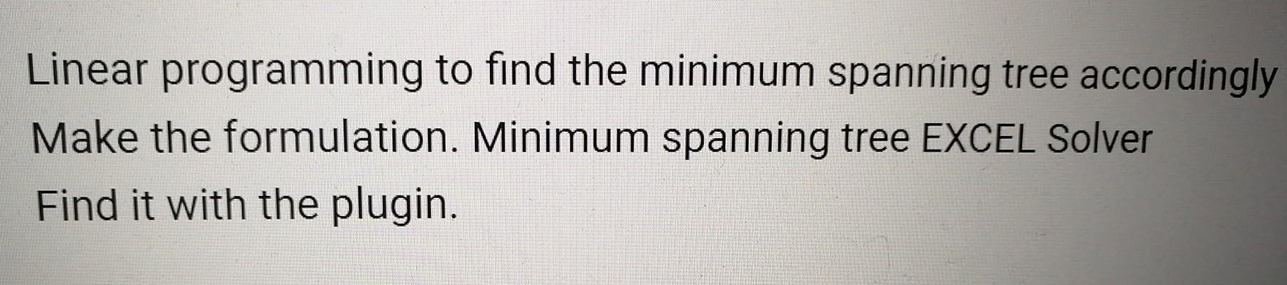 Solved Linear programming to find the minimum spanning tree | Chegg.com
