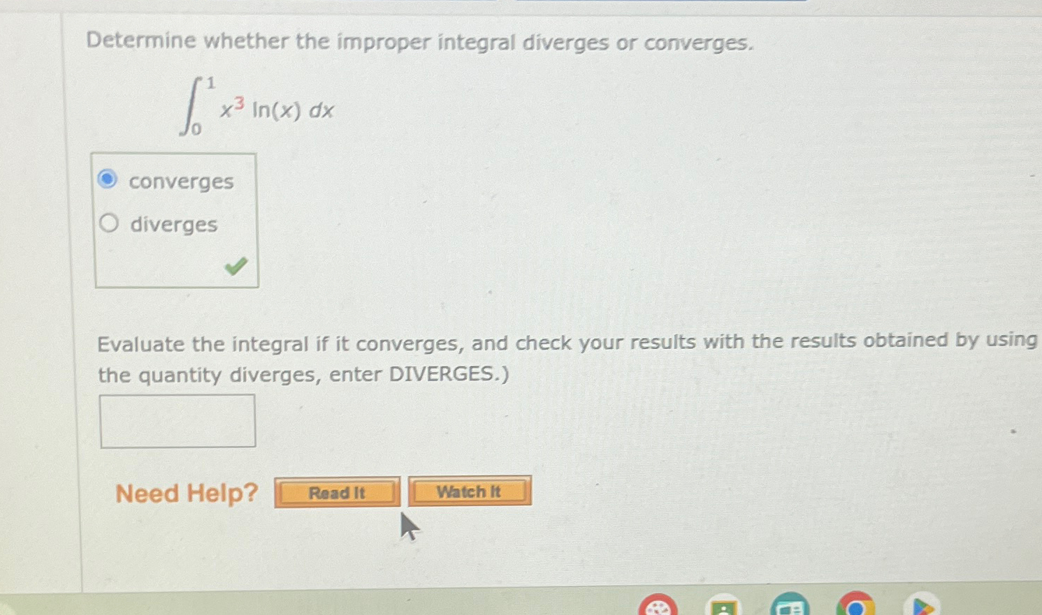 Solved Determine whether the improper integral diverges or | Chegg.com