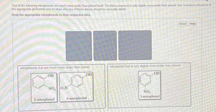 Solved Two of the following nitrophenol are much more acidic | Chegg.com